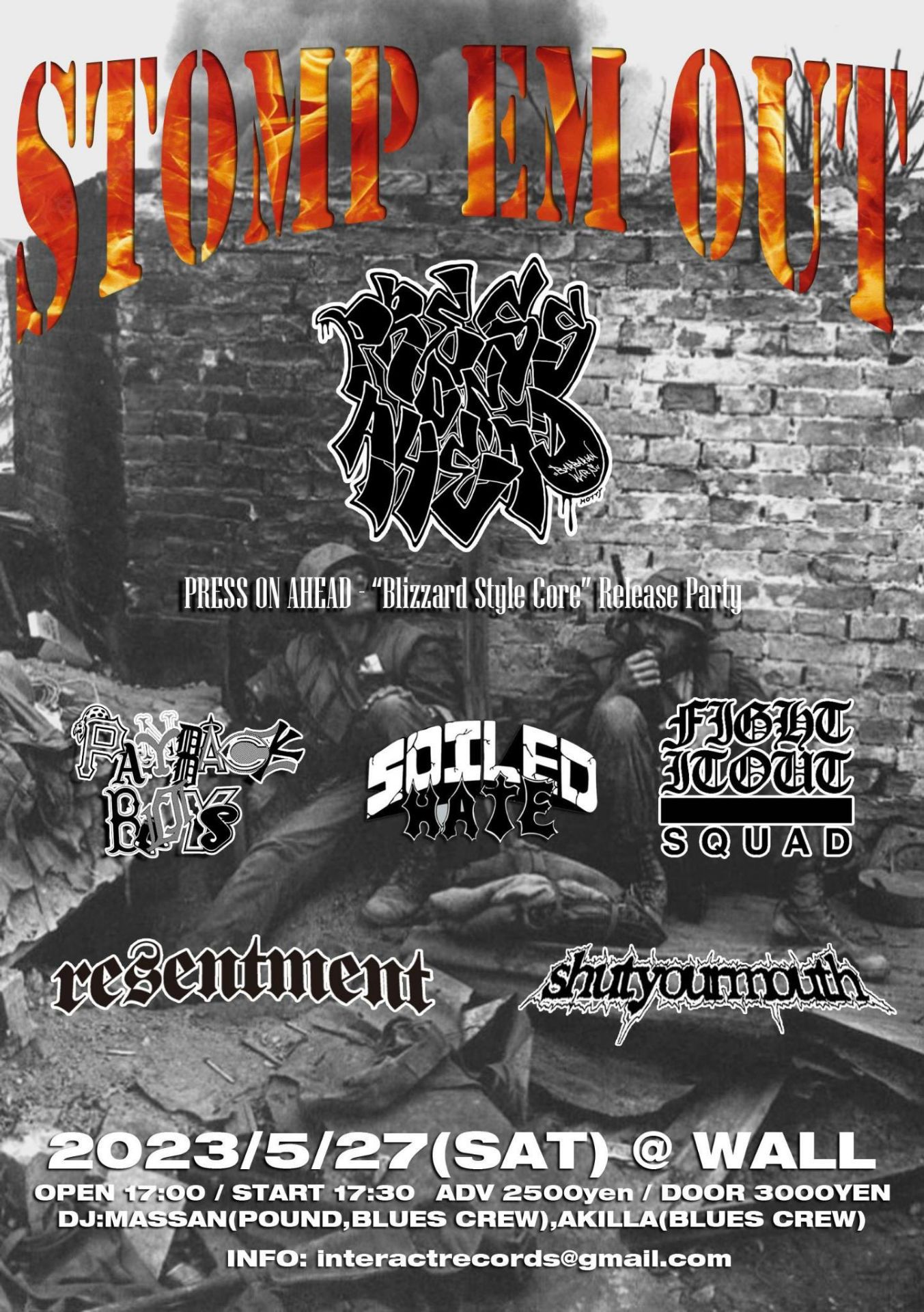 SHUT YOUR MOUTH – Livehouse Wall